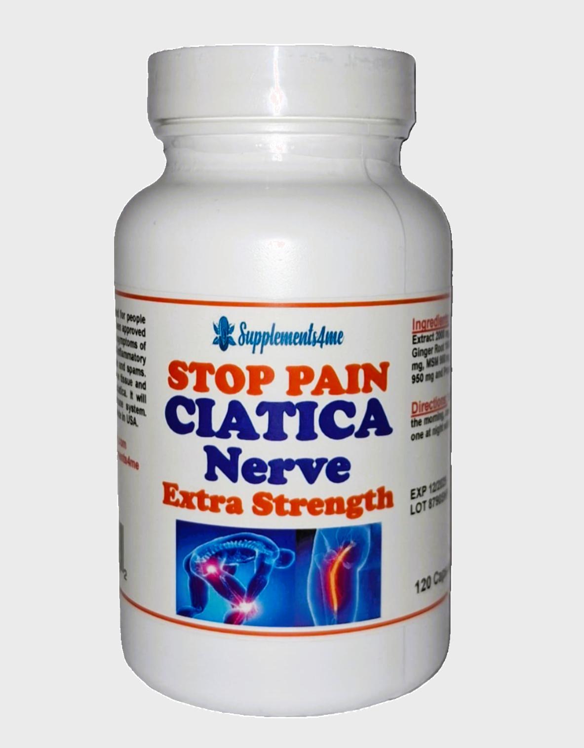 STOP SCIATICA PAIN NOW - STRONGEST NERVE PAIN KILLER - 120 Capsules ...